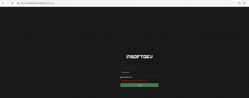 INSOFTDEV | Taxi Dispatch System | Backoffice troubleshooting