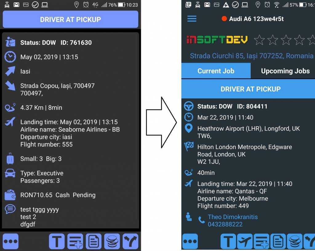 New INSOFTDEV SmartCar Driver app | INSOFTDEV | Innovative Cloud Taxi Dispatch Technology