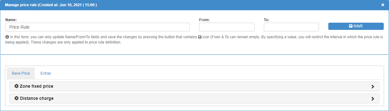 INSOFTDEV | Dispatch System | Manage Price rules